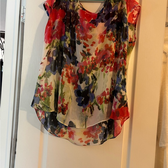Cato | Tops | Cato Multicolor Floral Chiffon Blouse | Poshmark